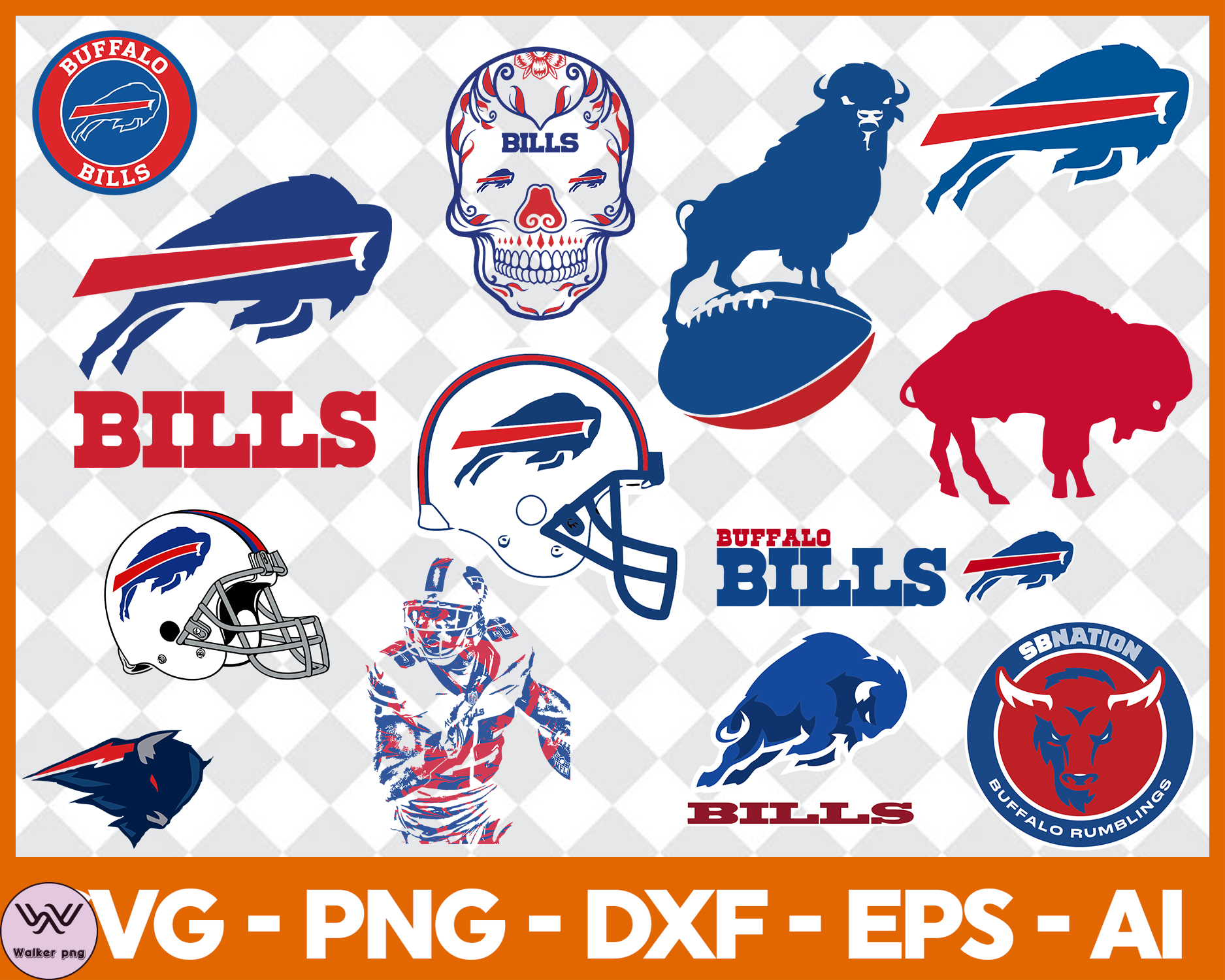 4 Walker png Buffalo Bills Svg , ootball Team Svg,Team Nfl S | Inspire Uplift