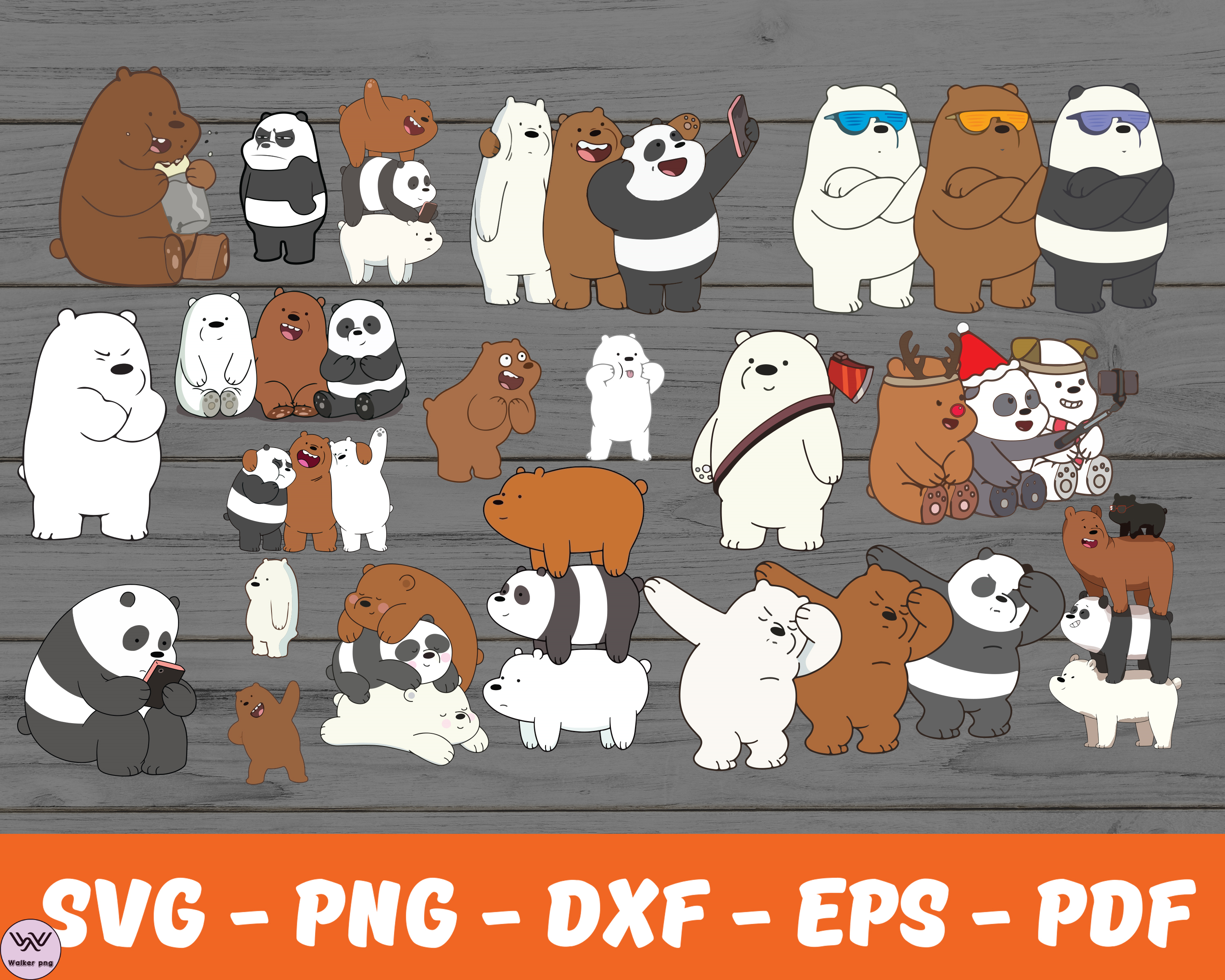 110 Walker png We Bare Bears Svg,Cartoon Svg, Bundle Cartoon | Inspire ...
