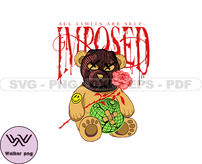11 Walker png Teddy Bear Holding A Rose Stretwear, Teddy Bea | Inspire ...