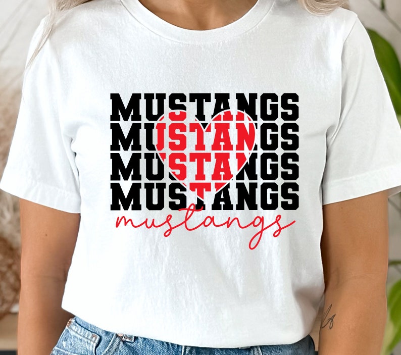 Stacked Mustangs SVG, Mustangs Mascot svg, Mustangs svg, Mus - Inspire ...