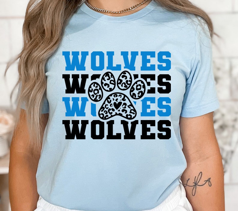 Stacked Wolves Paw SVG, Wolves Mascot svg, Wolves svg, Wolve - Inspire ...