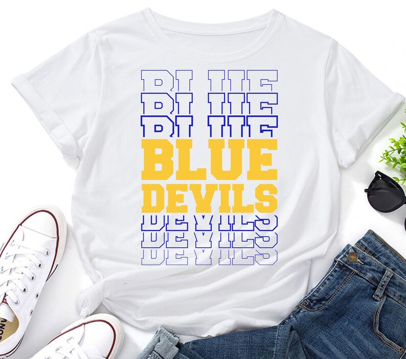 Blue Devils SVG,Stacked Blue Devils svg,Team Mascot,School T - Inspire ...