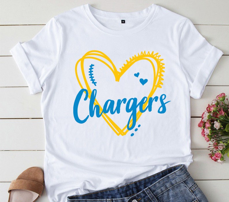 Chargers Heart SVG,Heart Designs Mascot svg,Chargers svg,Lov - Inspire ...