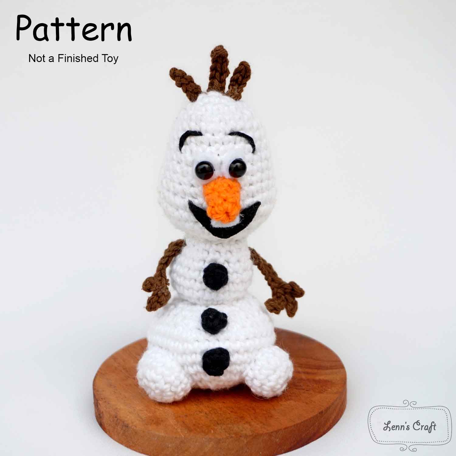 Snowman Olaf crochet doll amigurumi pattern | Inspire Uplift