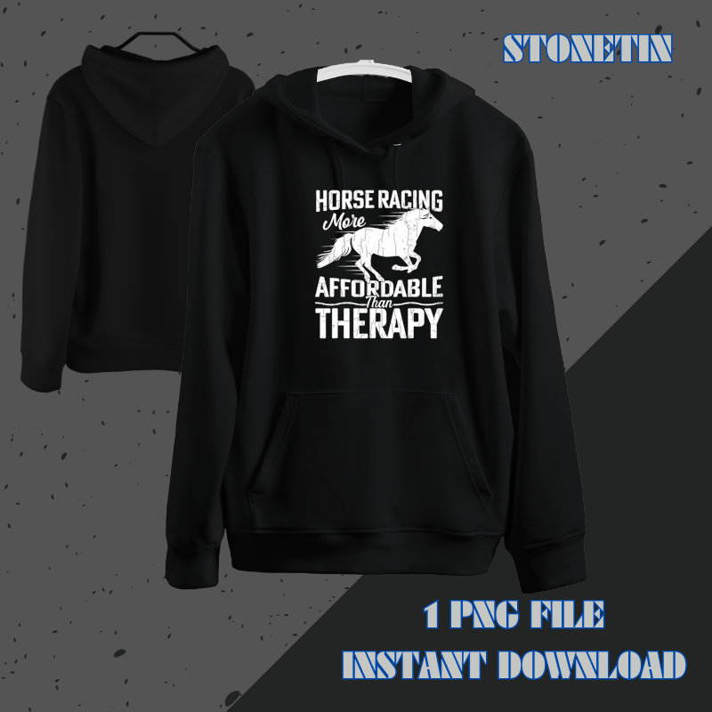 Horse Racing Is Therapy Funny Barrel Racer Graphic | Inspire Uplift