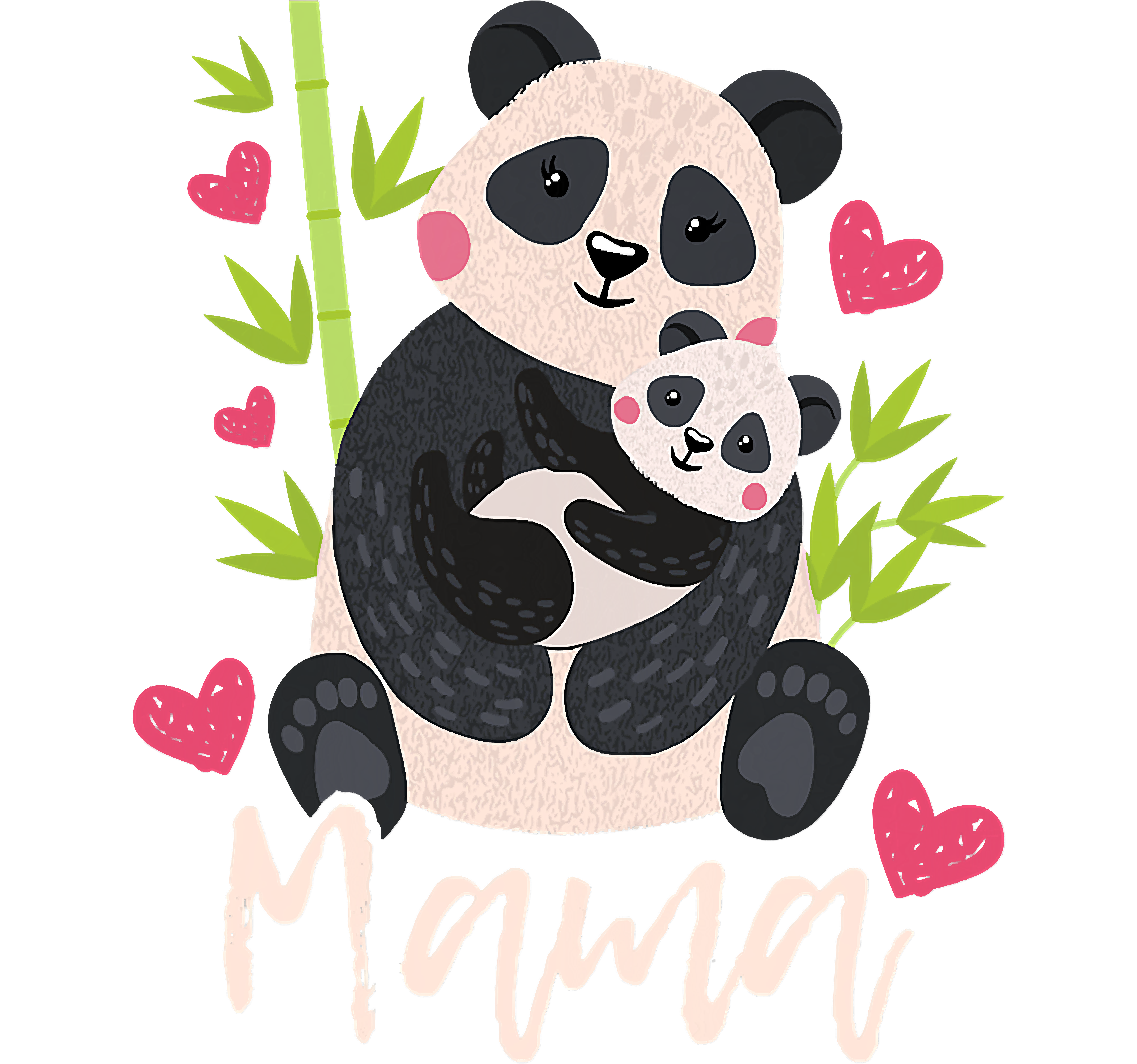 Womens Cute Mama Panda With Baby Panda | Inspire Uplift