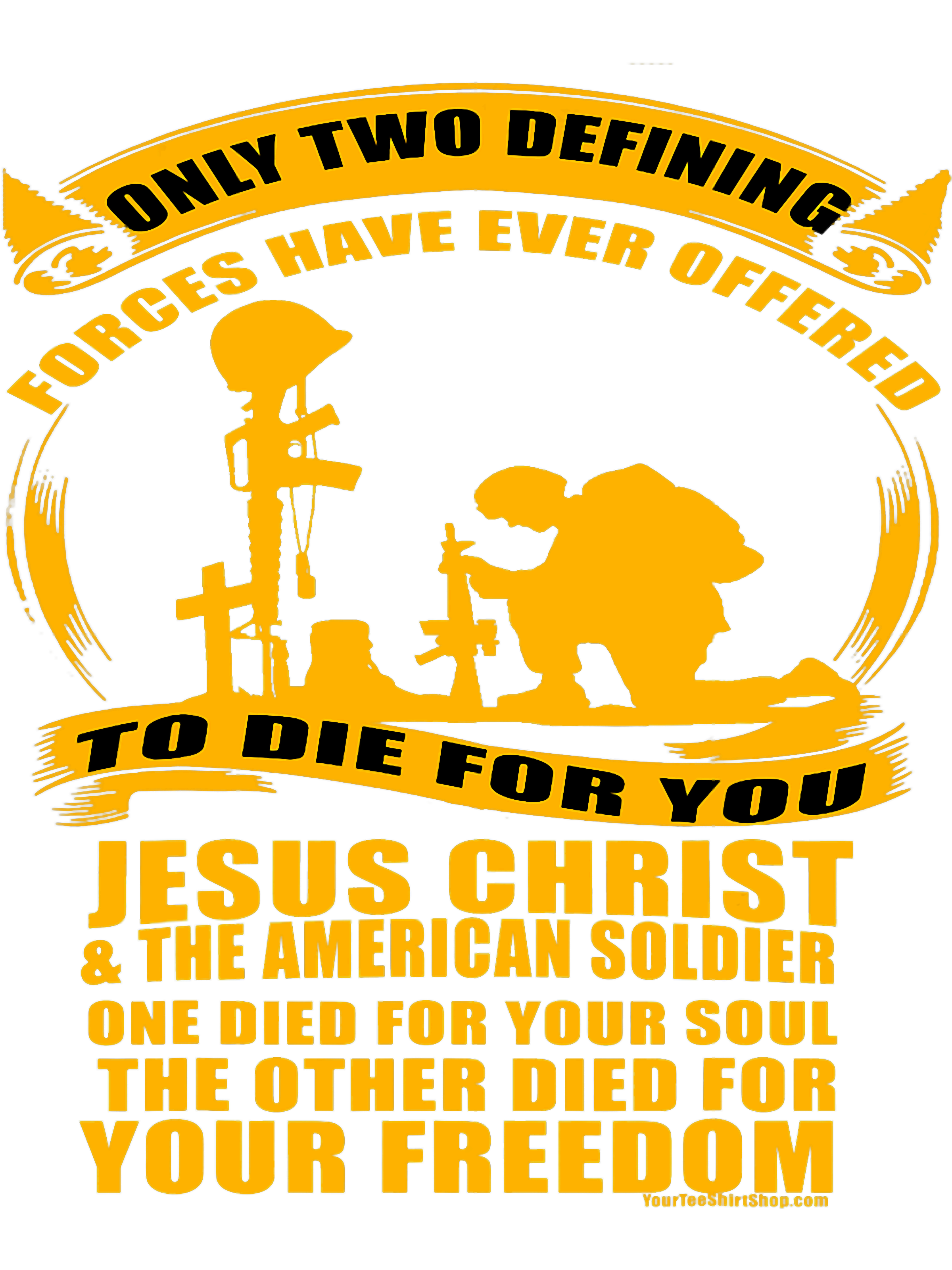 Jesus Christ and The American Soldier 2, Png, Png For Shirt, | Inspire ...