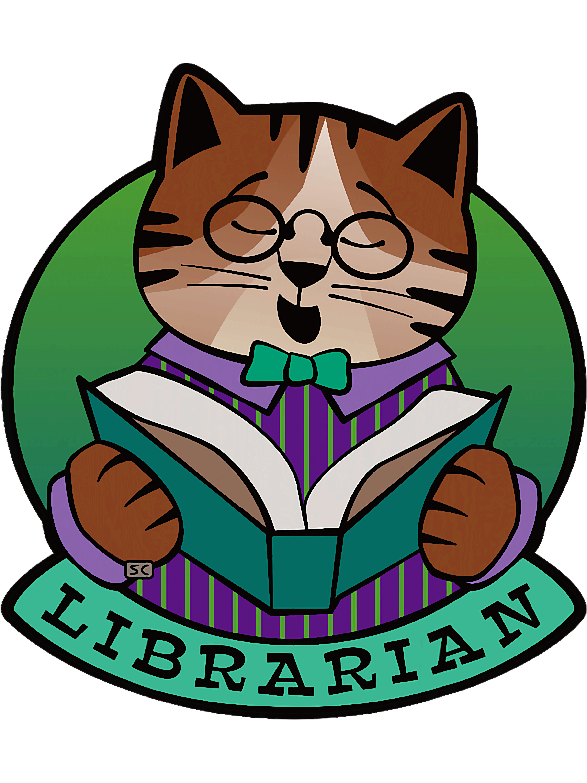 Librarian Cat Story Time, Png, Png For Shirt, Png Files For - Inspire ...