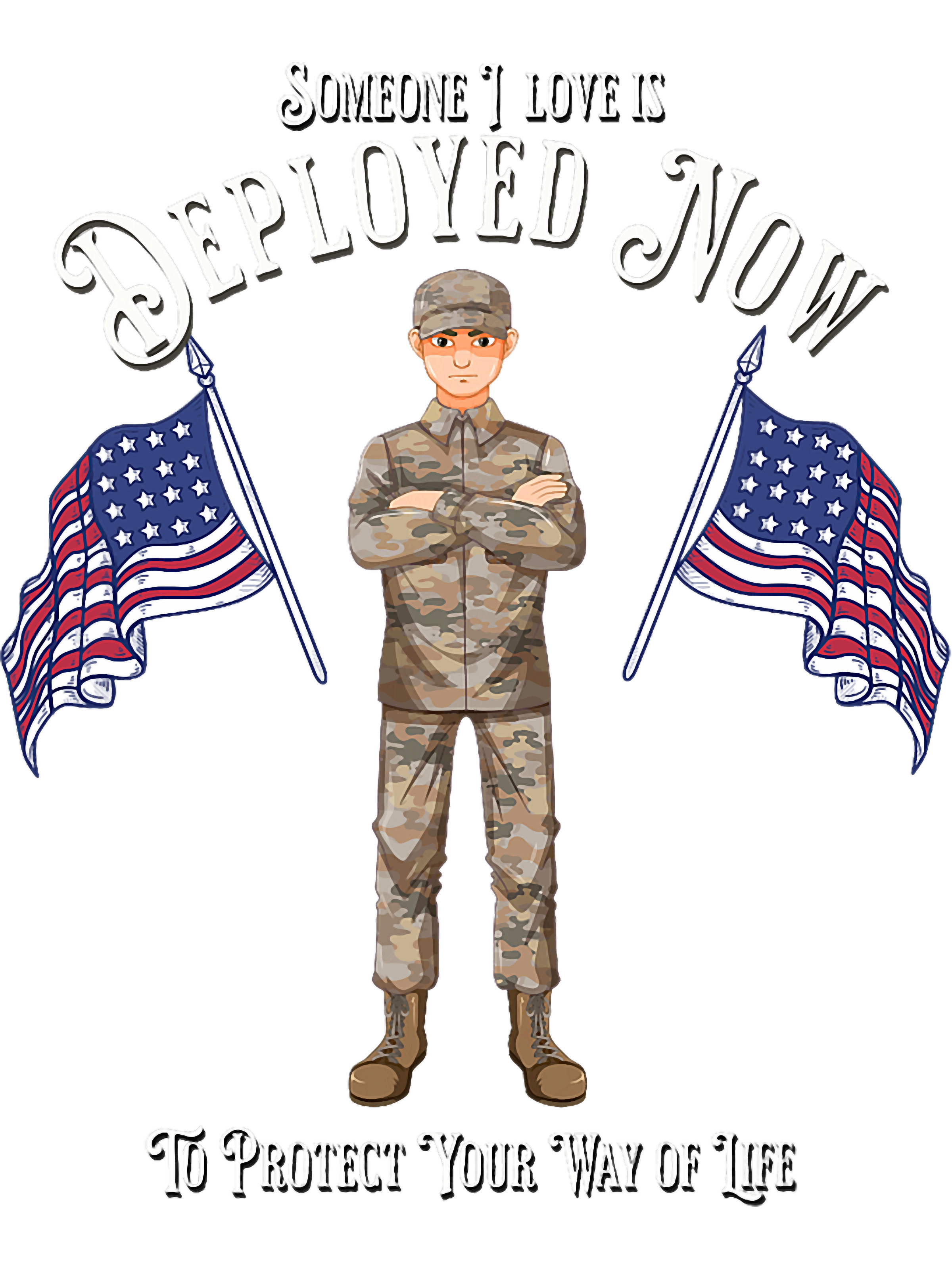 Military Soldier Deployment Deployed American Flag, Png, Png - Inspire ...