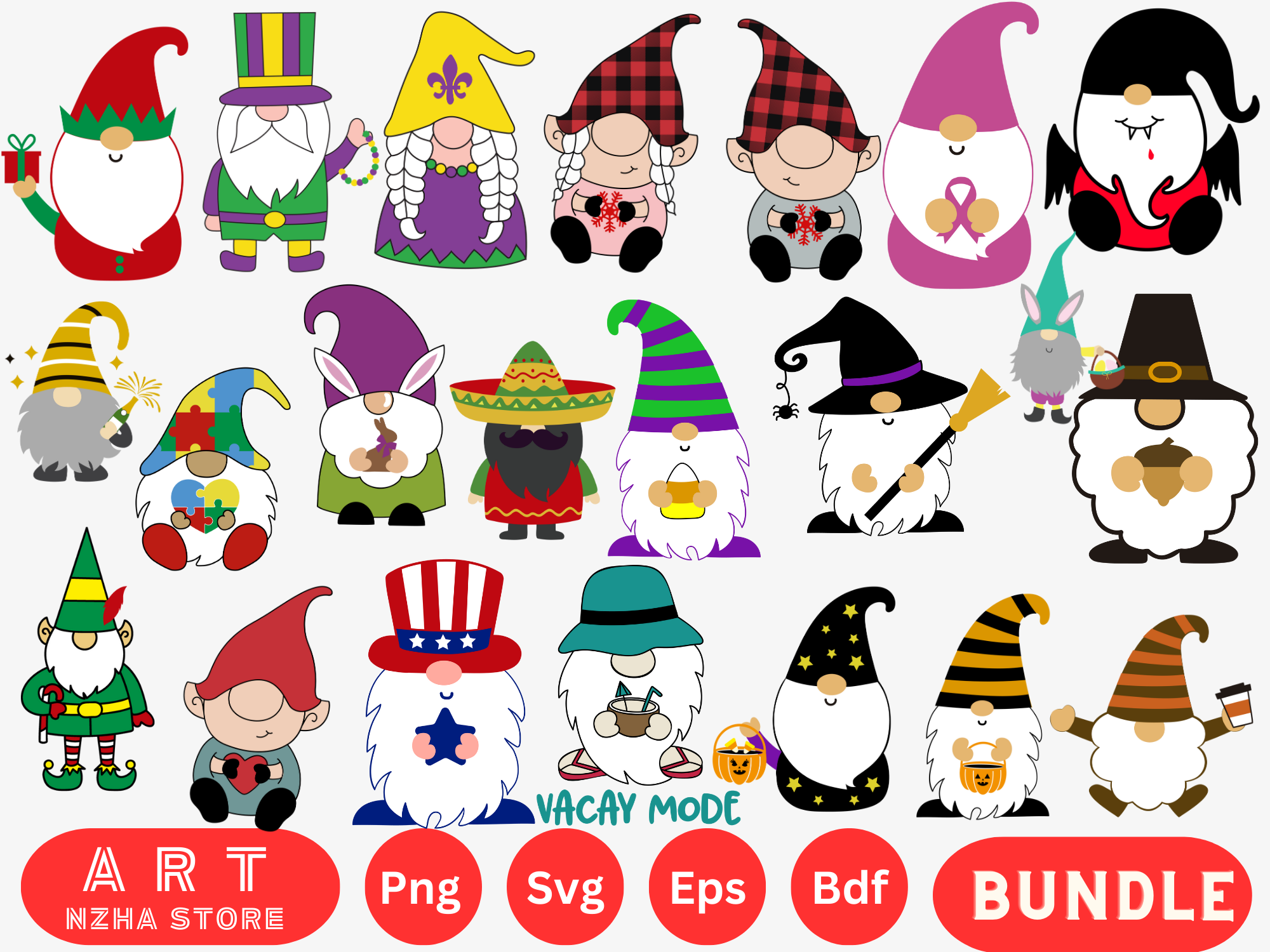 400 Gnome SVG Bundle, Gnomes SVG Bundle, 400 Design SVG PNG | Inspire ...