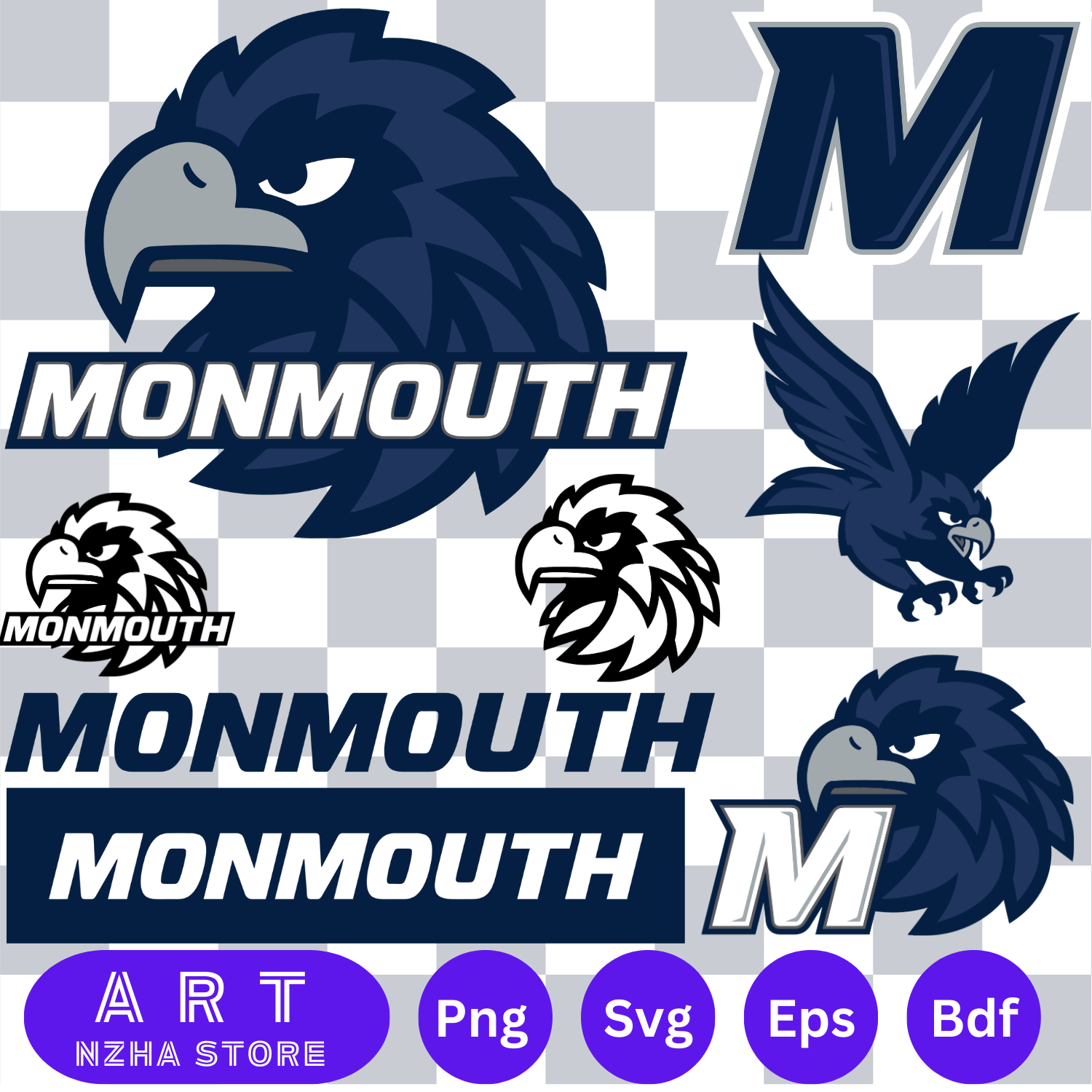 Monmouth Hawks Logo How To Watch Monmouth Hawks Vs. Hofstra Pride: