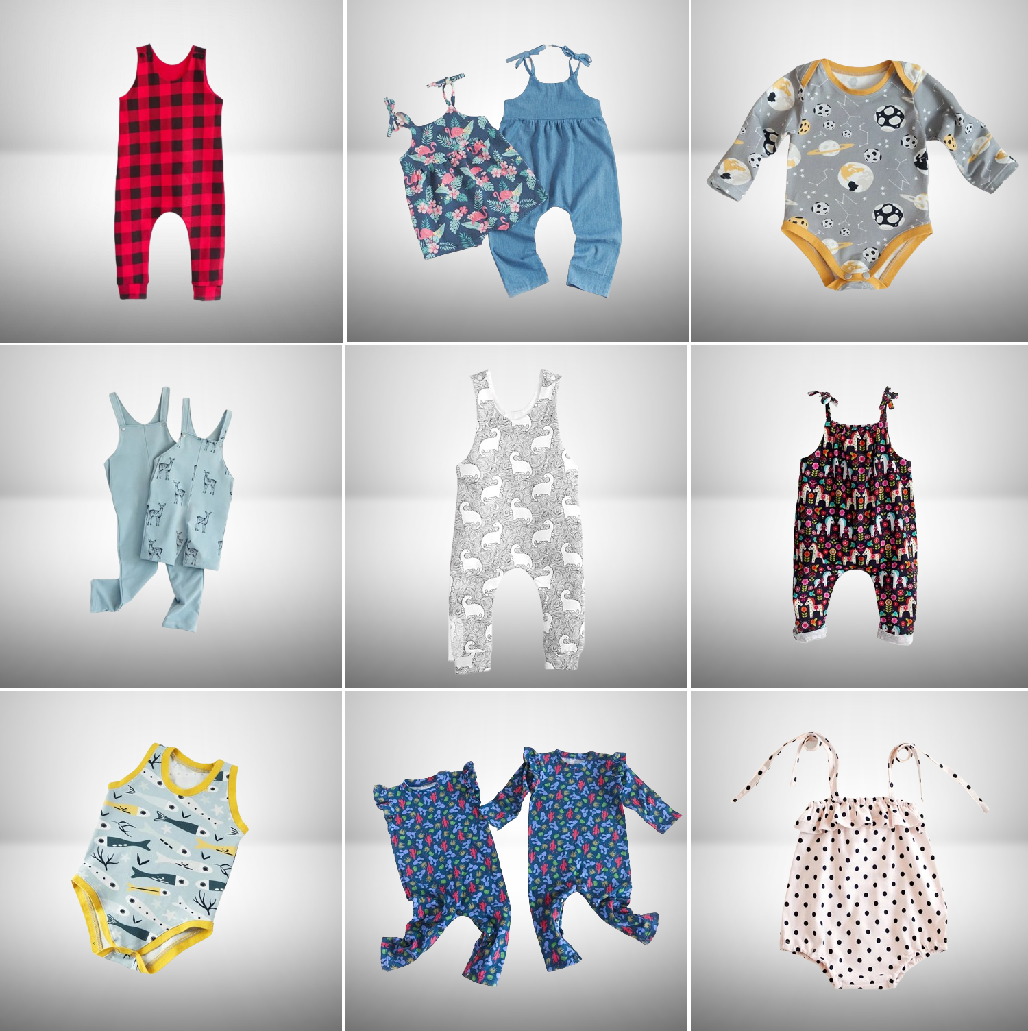 9 pulse Easy Baby Romper Sewing Pattern PDF - Do it yourself | Inspire ...