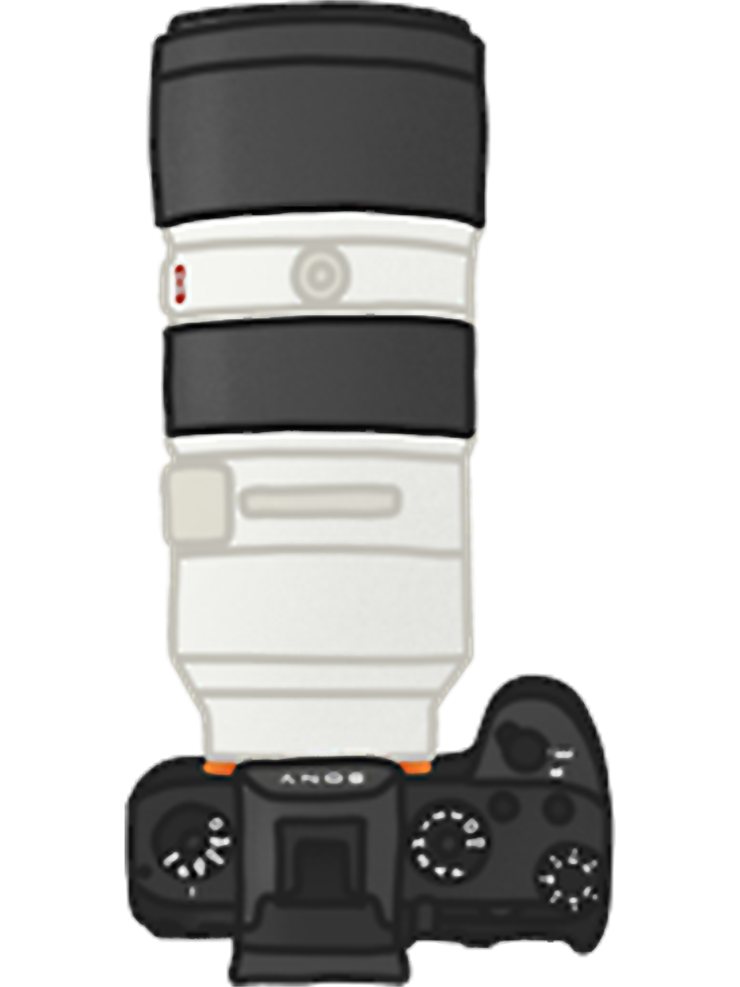 Sony Mirrorless Camera amp 70200mm f2.8 Hand Drawn Figure | Inspire Uplift
