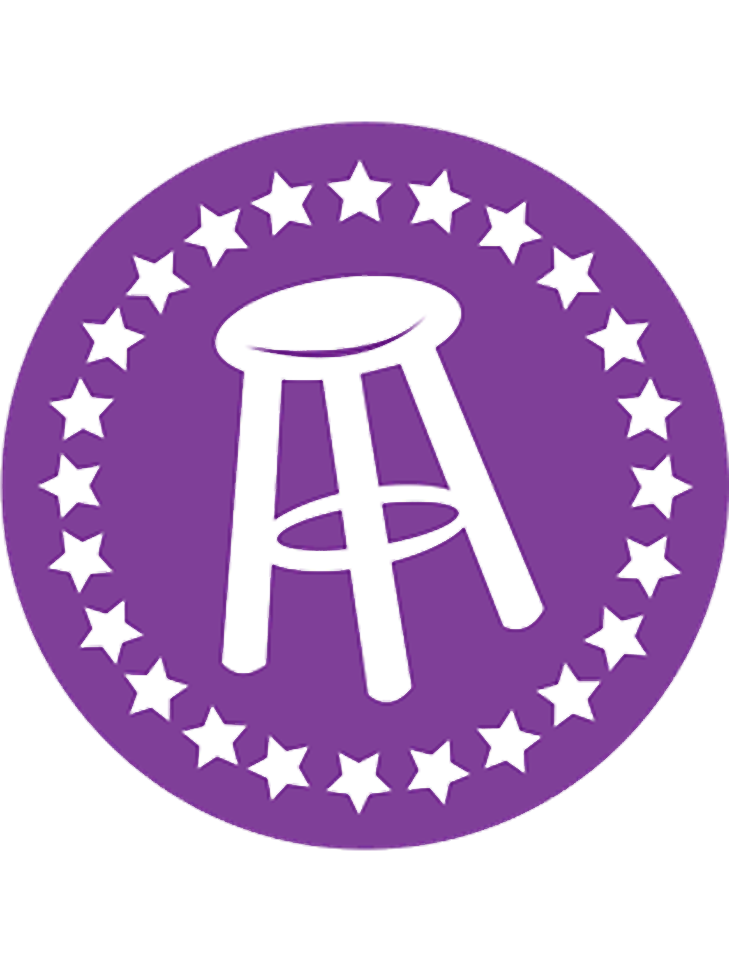 Purple and White Barstool Logo | Inspire Uplift