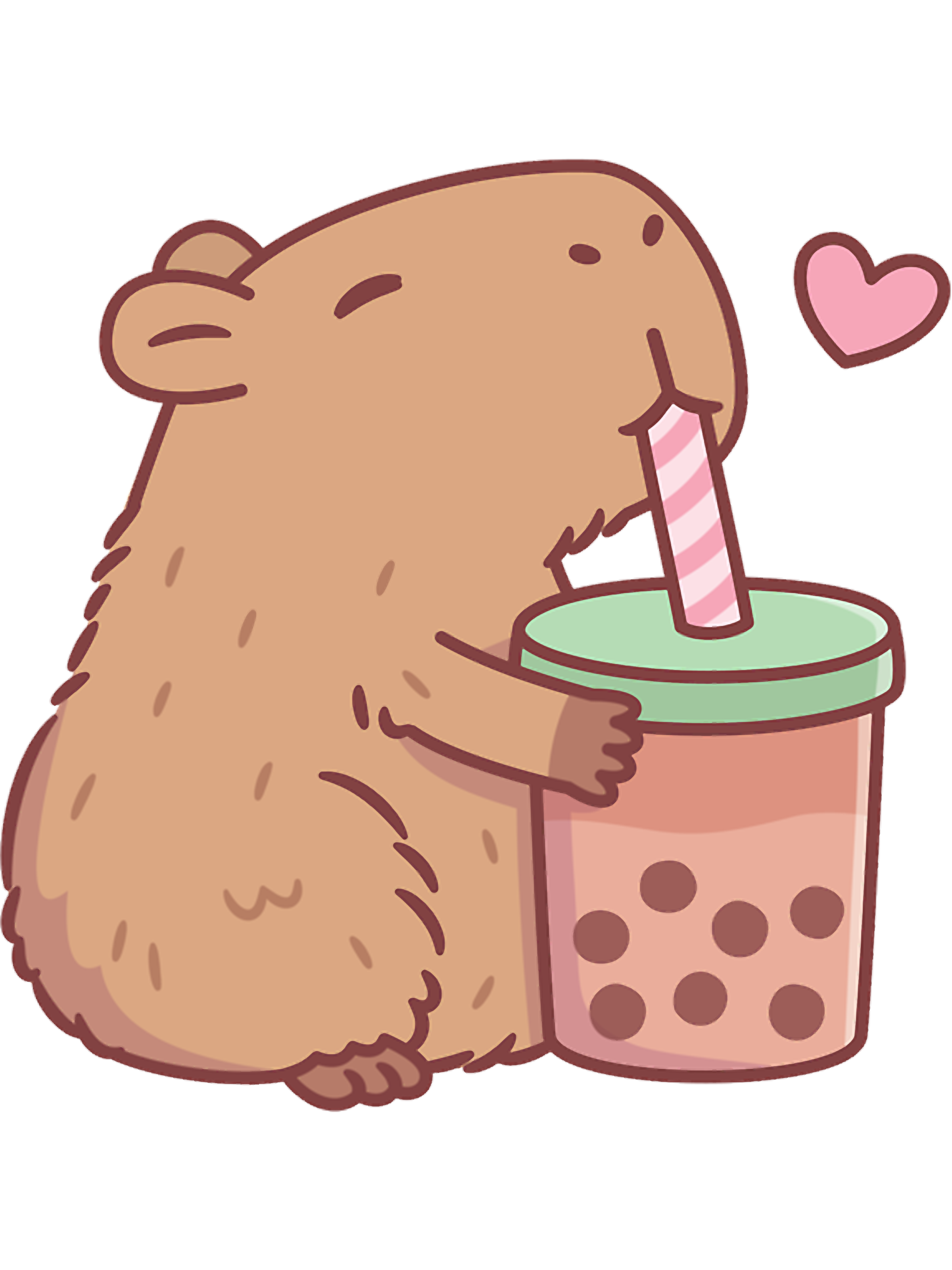 Cute Capybara Loves Bubble Tea | Inspire Uplift