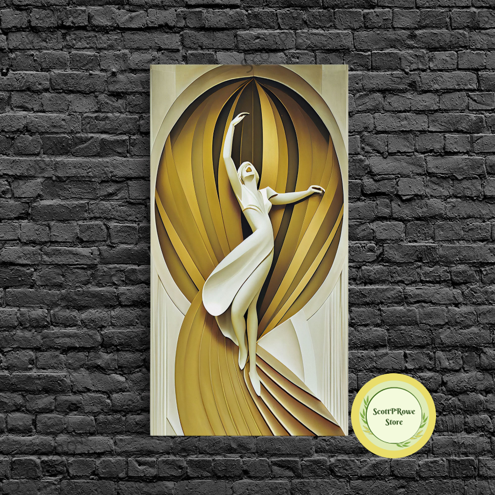 Art Deco Sculpture Canvas Print, Framed Wall Art, 1930s Insp | Inspire ...