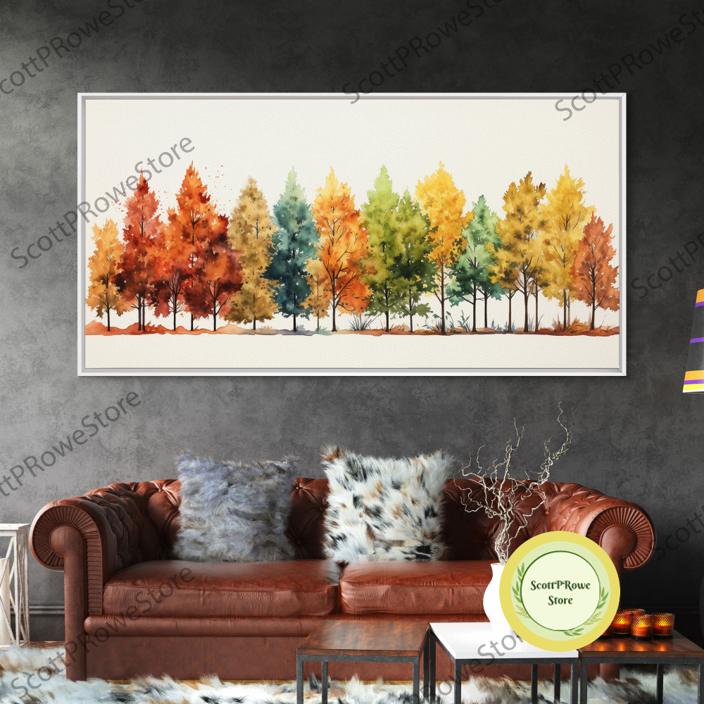 Autumn Decor - The Changing Of The Leaves - Framed Canvas Pr - Inspire ...