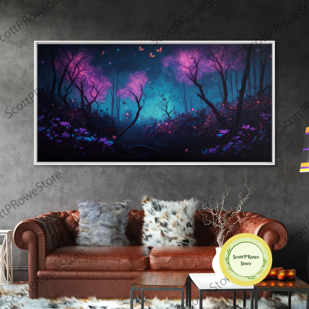 Beautiful Forest Canvas Print Fantasy Forest Wall Art Forest - Inspire ...