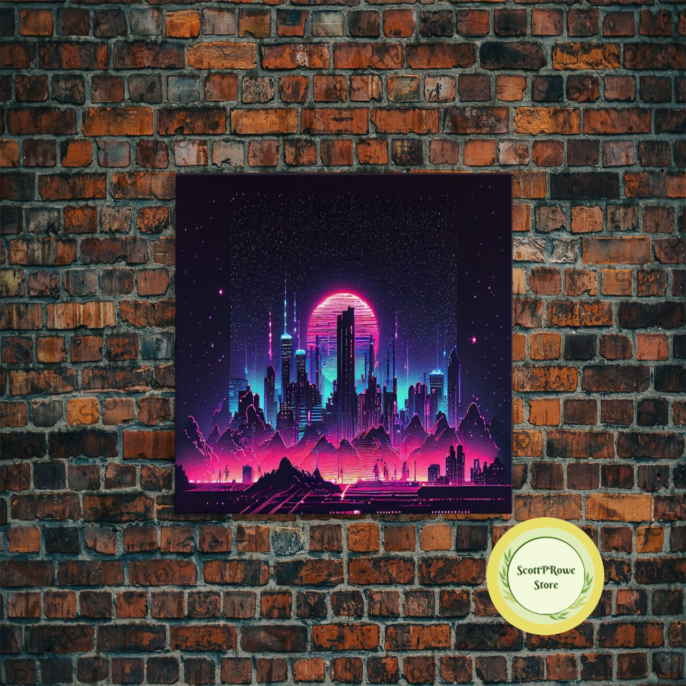Cyberpunk Art, Retrowave Style Dystopian Cityscape Art, Game | Inspire ...