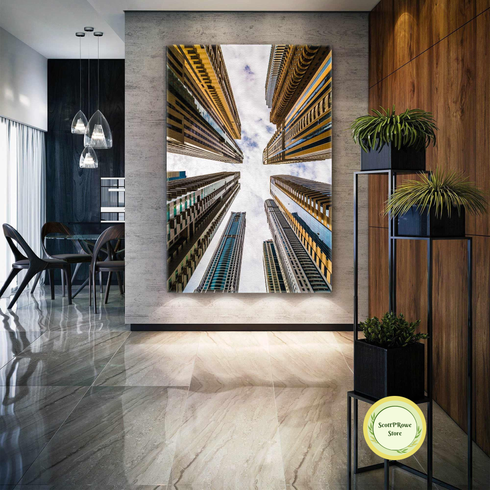 Skyscrapers Wall Art, City Canvas Art, Civil Engineer Wall D | Inspire ...
