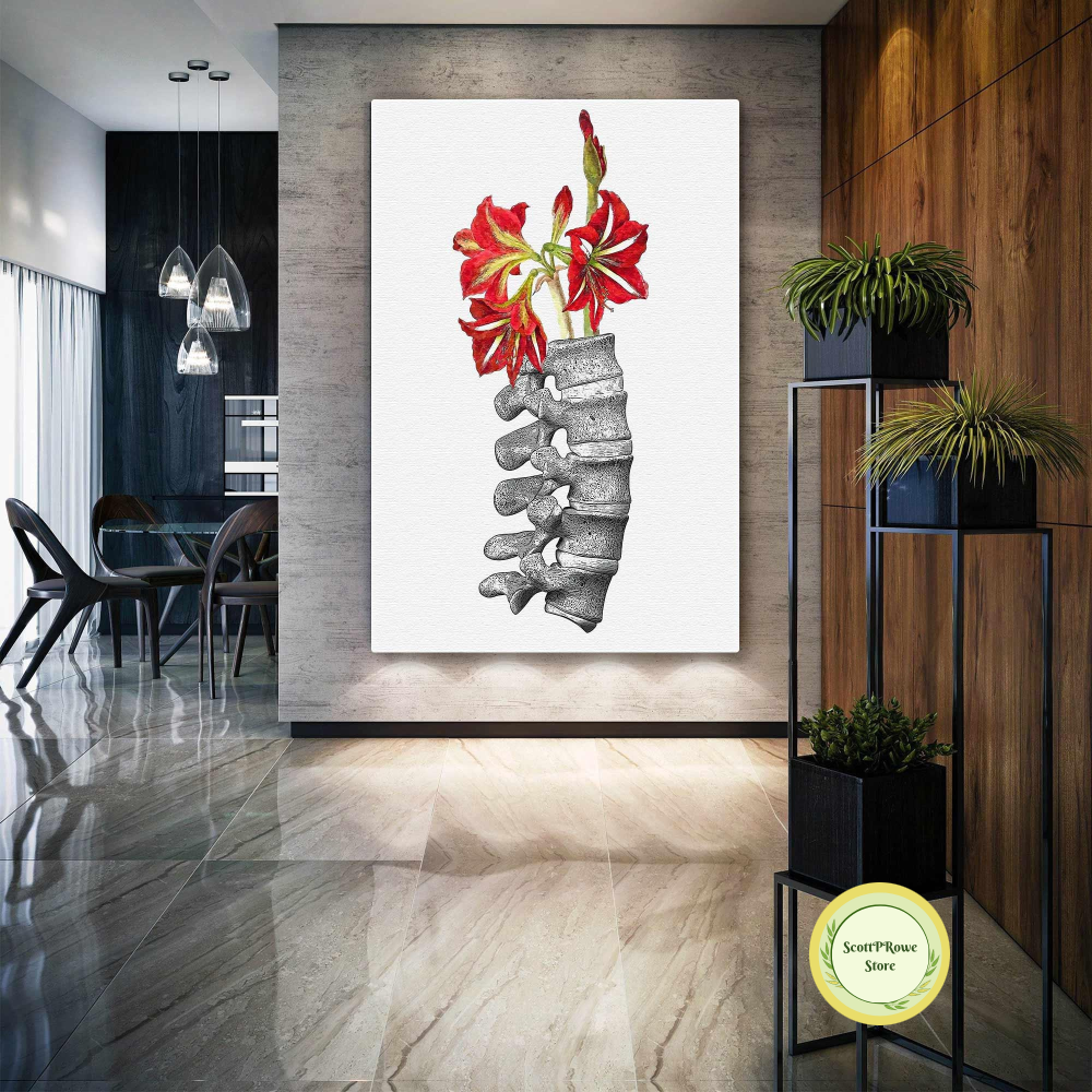 Spine Health And Red Flowers Physiotherapy Brain And Nerve S | Inspire ...