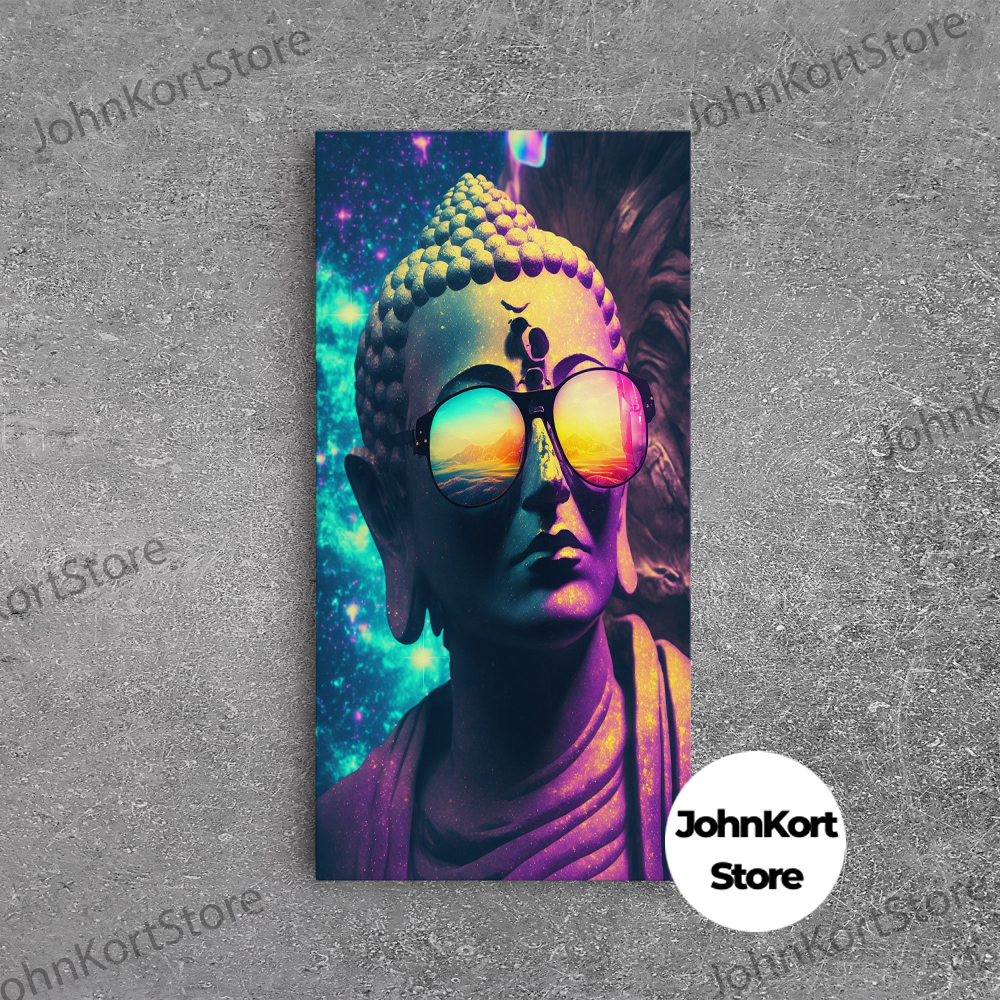 Open Your Mind, Psychedelic Buddha Statue Wearing Aviators S | Inspire ...