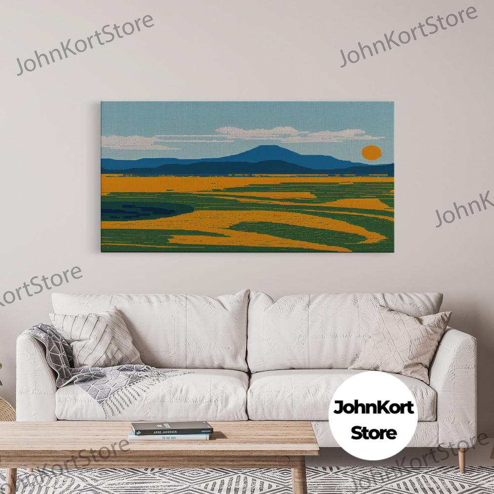 Pixel Art, Beautiful Landscape Made Of Pixels, Ready To Hang | Inspire ...