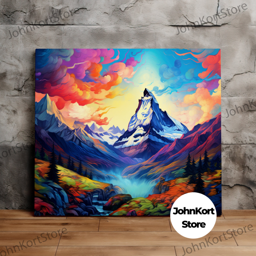Modern Mountain Art No2, Surreal Landscape, Stunning Nature | Inspire ...