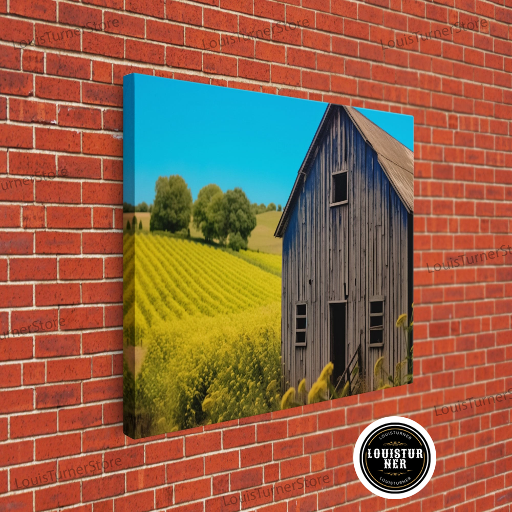 Framed Canvas Ready To Hang, Liminal Spaces, Abandoned Barn | Inspire ...