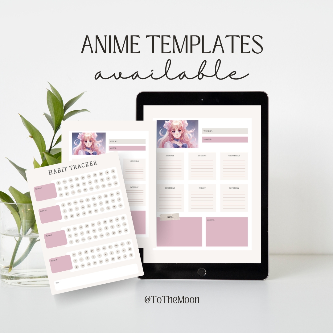 Kawaii Printable Checklist, Anime Checklist, Habit tracker | Inspire Uplift