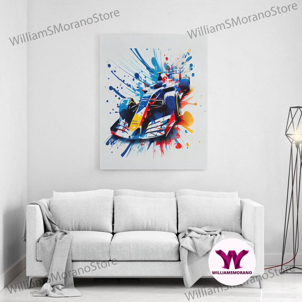 Decorative Wall Art, Formula One Graffiti Splatter Art, Race | Inspire ...