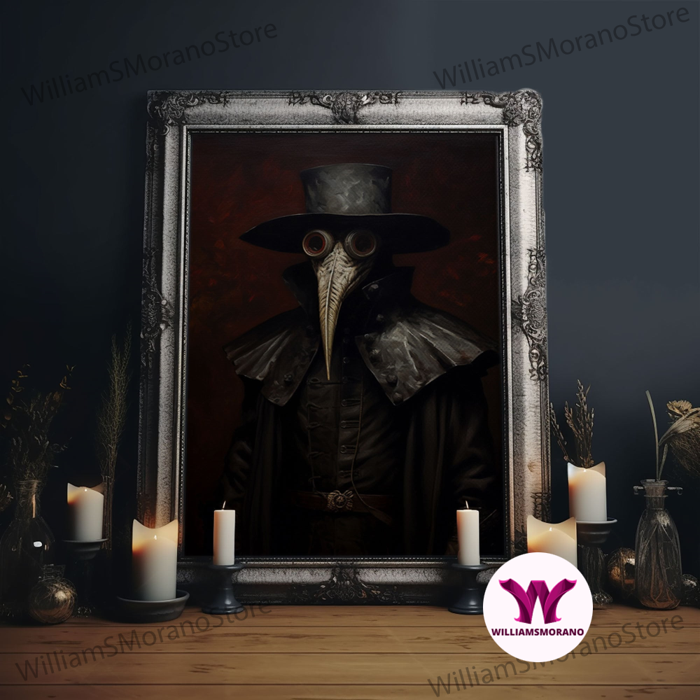 Decorative Wall Art, Gothic Victorian Plague Doctor Portrait - Inspire ...