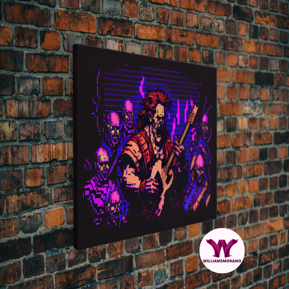 Decorative Wall Art, Human Bard Pixel Art, Vaporwave Rpg Con | Inspire ...