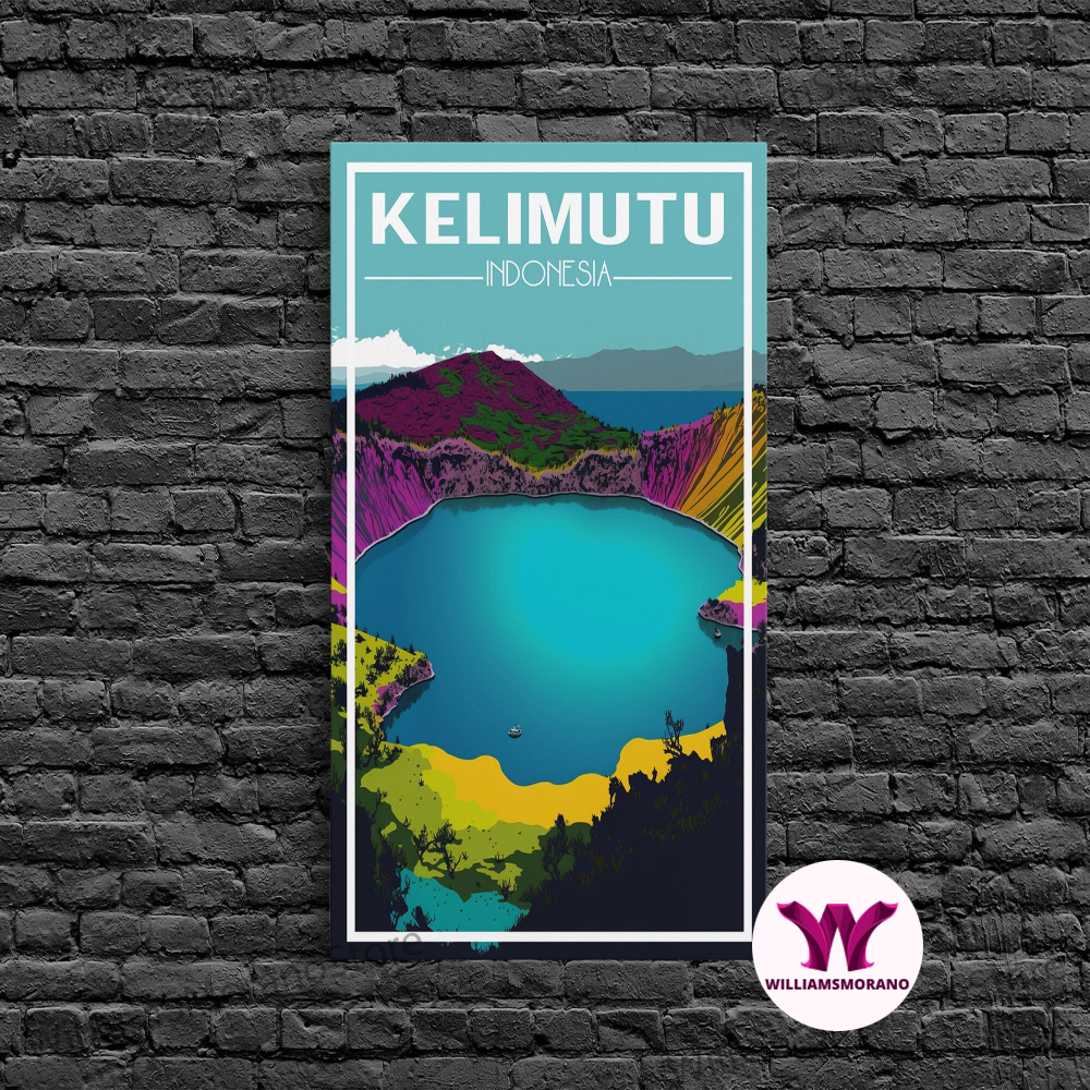 Decorative Wall Art, Kelimutu Wall Art, Indonesia Poster, As | Inspire ...