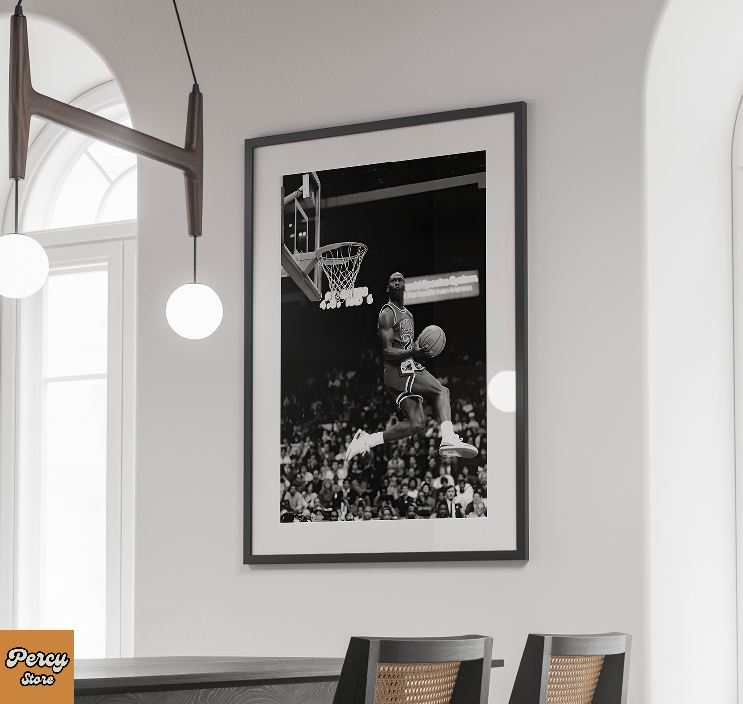 Michael Jordan Canvas, Black and White, Michael Jordan Print | Inspire ...
