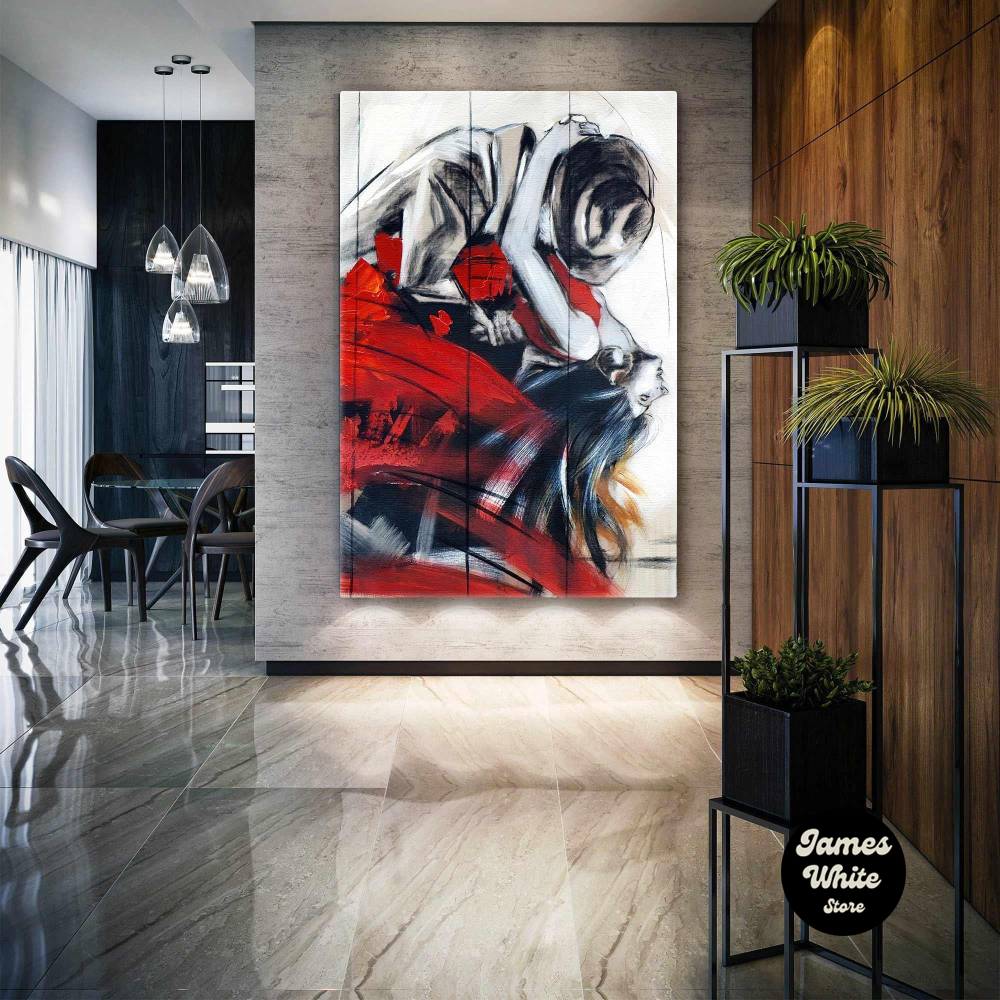 Dance Wall Art, Couple Canvas Art, Tango Wall Decor, Roll Up - Inspire ...
