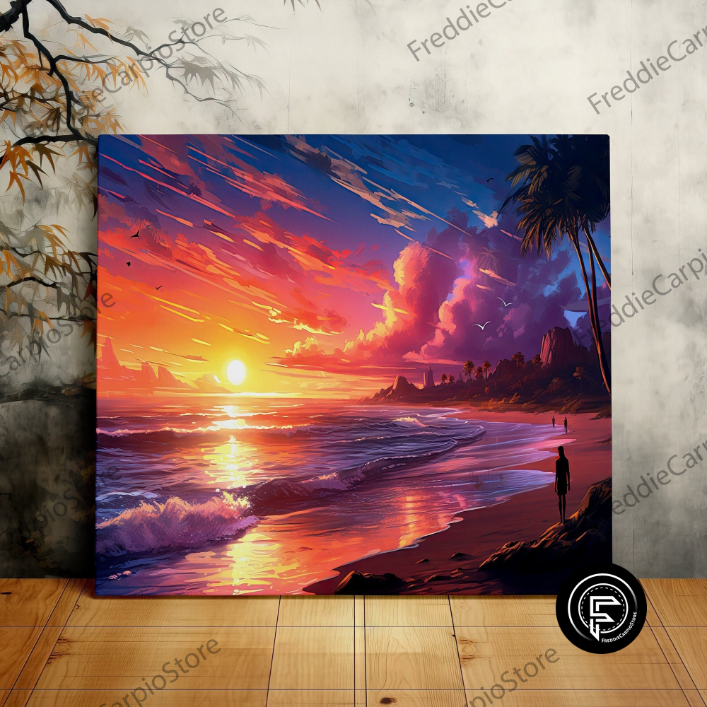 Beautiful Sunset Walk on the Beach, Majestic Landscape, Para - Inspire ...