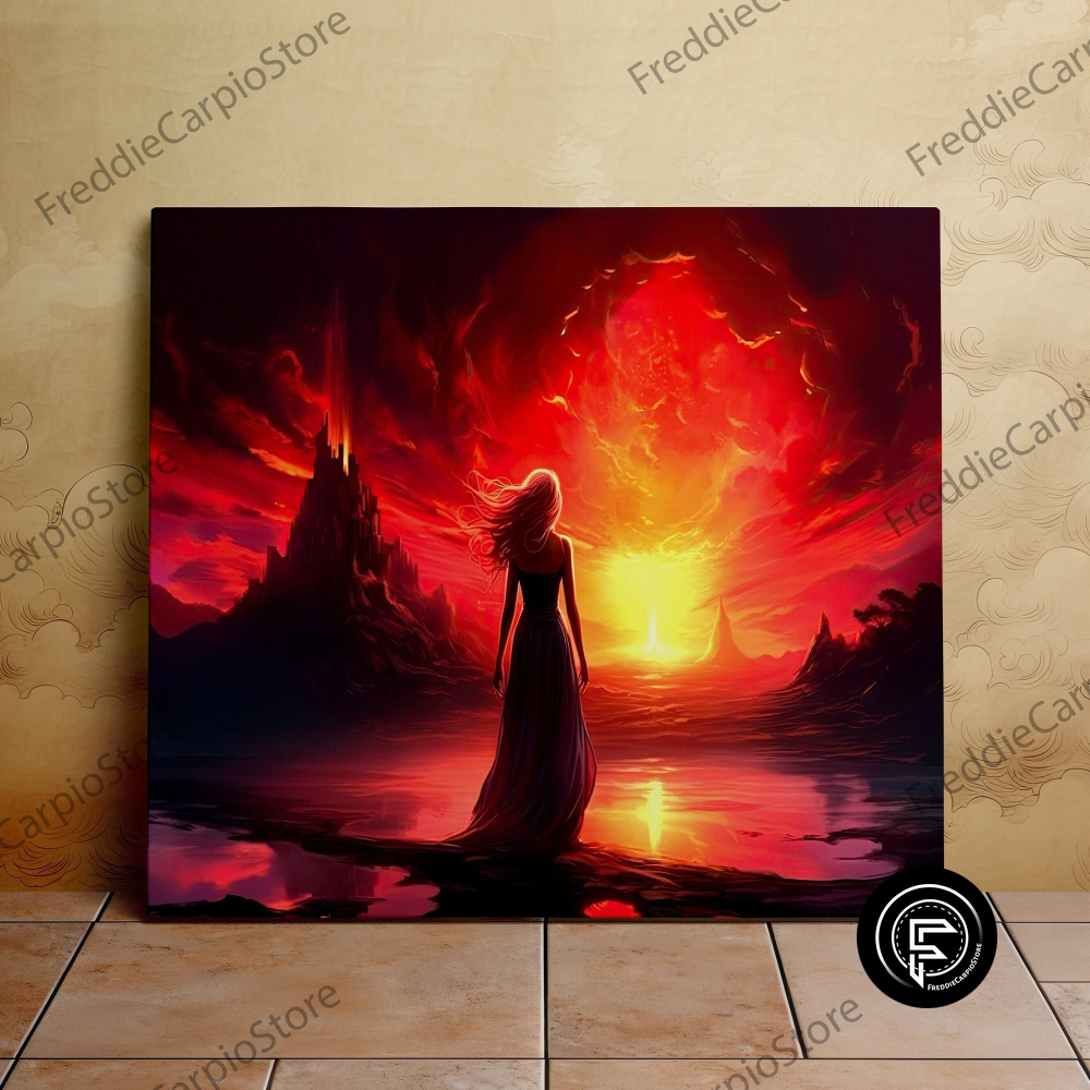Princess Watches the World Burn, Medieval Fantasy Art, Fiery - Inspire ...