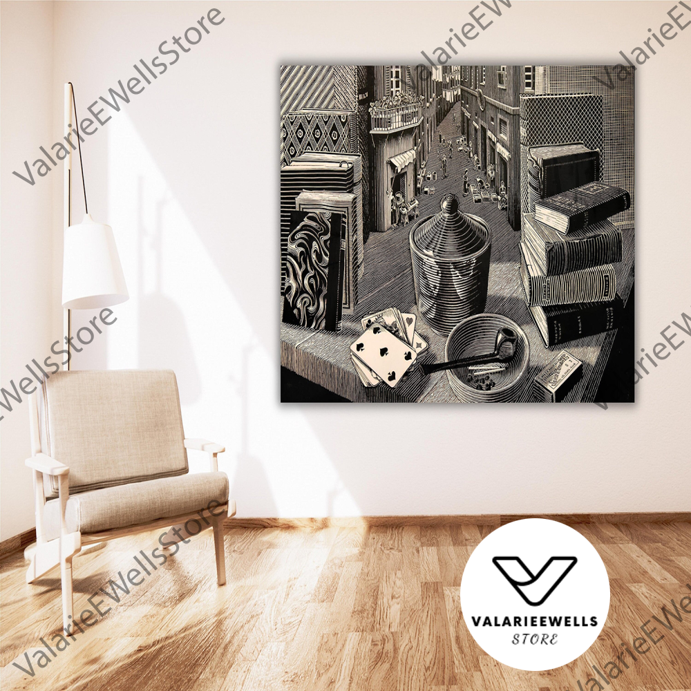 Decorative Wall Art, Mc Escher Still Life And Street Poster | Inspire ...