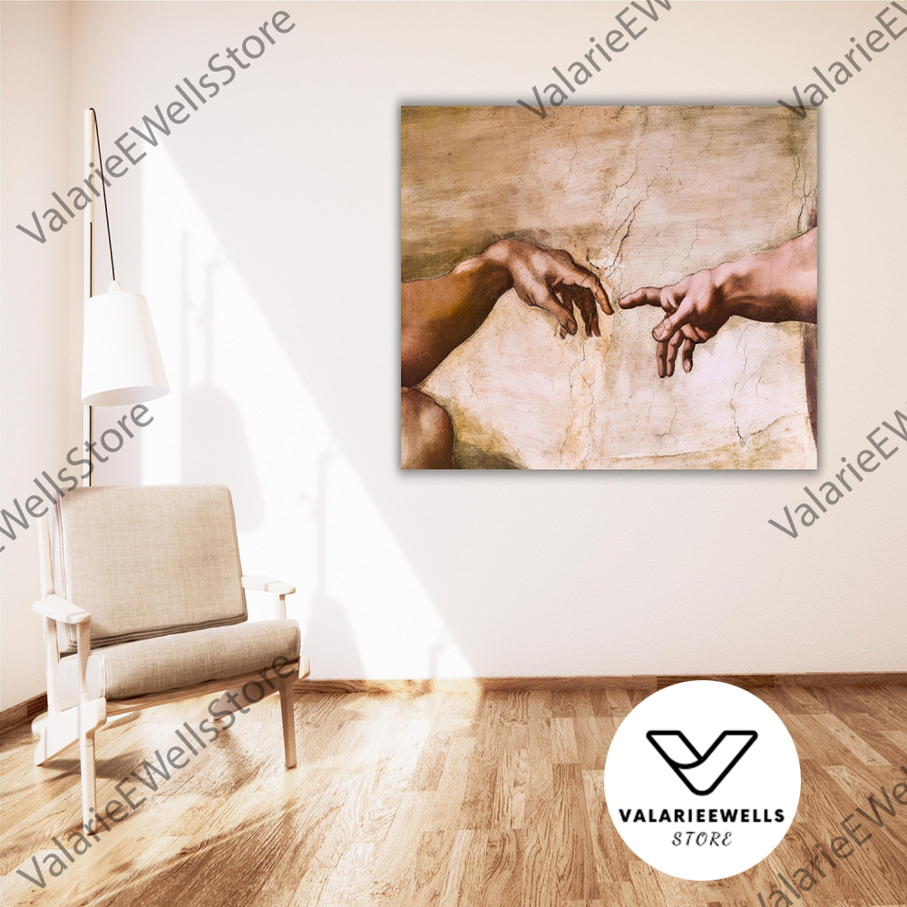 Decorative Wall Art, Michelangelo The Creation Of Adam Hands | Inspire ...