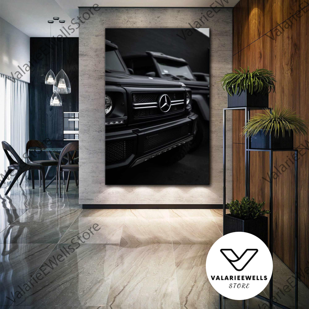 Mercedes Wall Art, G Series Canvas Art, Black Car Wall Decor | Inspire ...