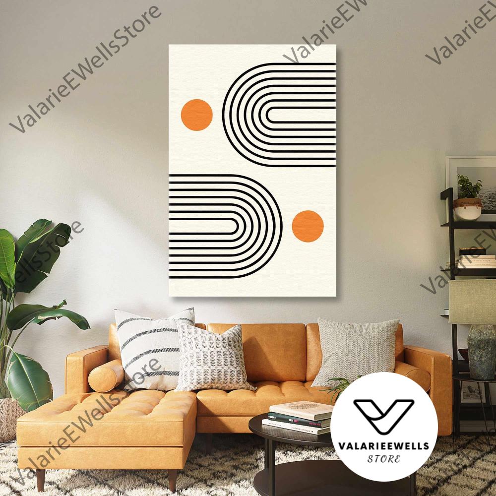 Minimal Wall Art, Lines Canvas Art, Scandinavian Wall Decor, | Inspire ...