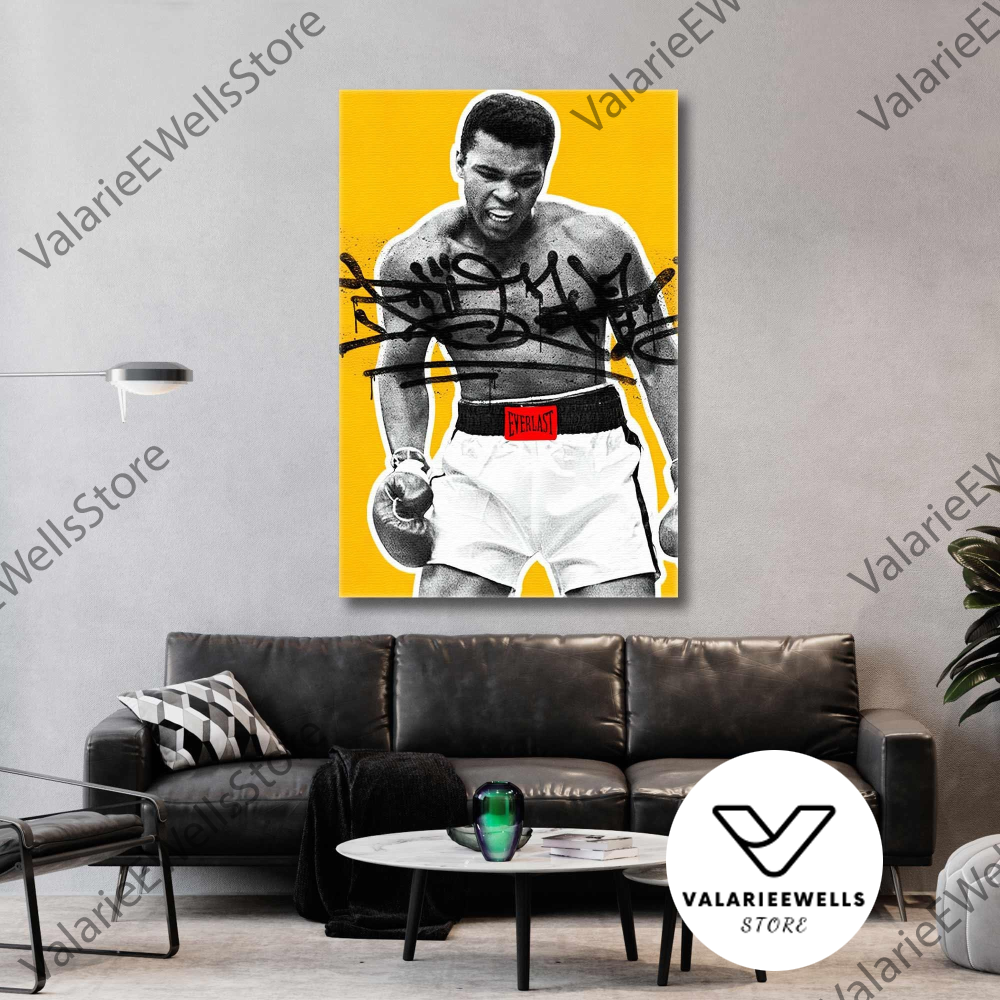 Muhammad Ali Wall Art, Boxer Canvas Art, Street Art Wall Dec | Inspire ...