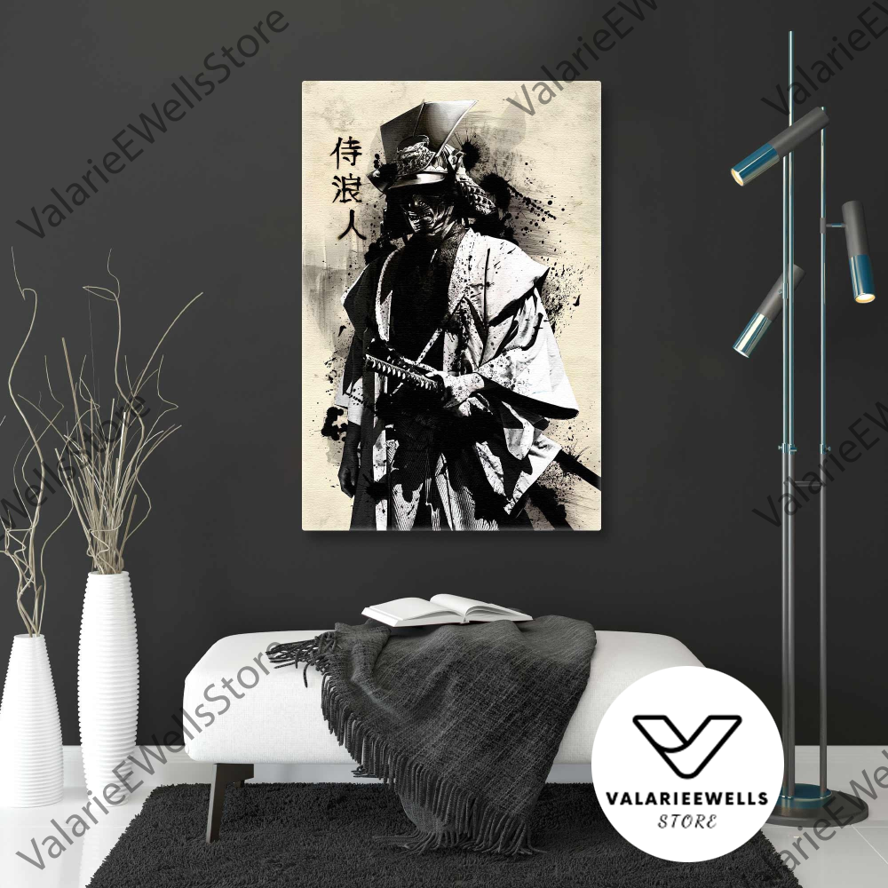 Ninja Wall Art, Japan Wall Decor, Warrior Canvas Art, Roll U | Inspire ...