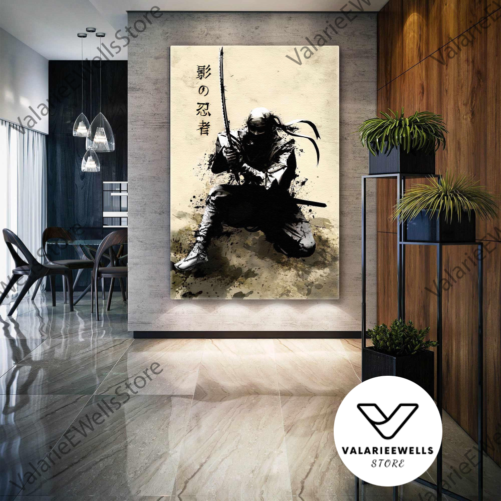 Ninja Wall Art, Warrior Wall Decor, Japan Wall Art Decor, Ro | Inspire ...