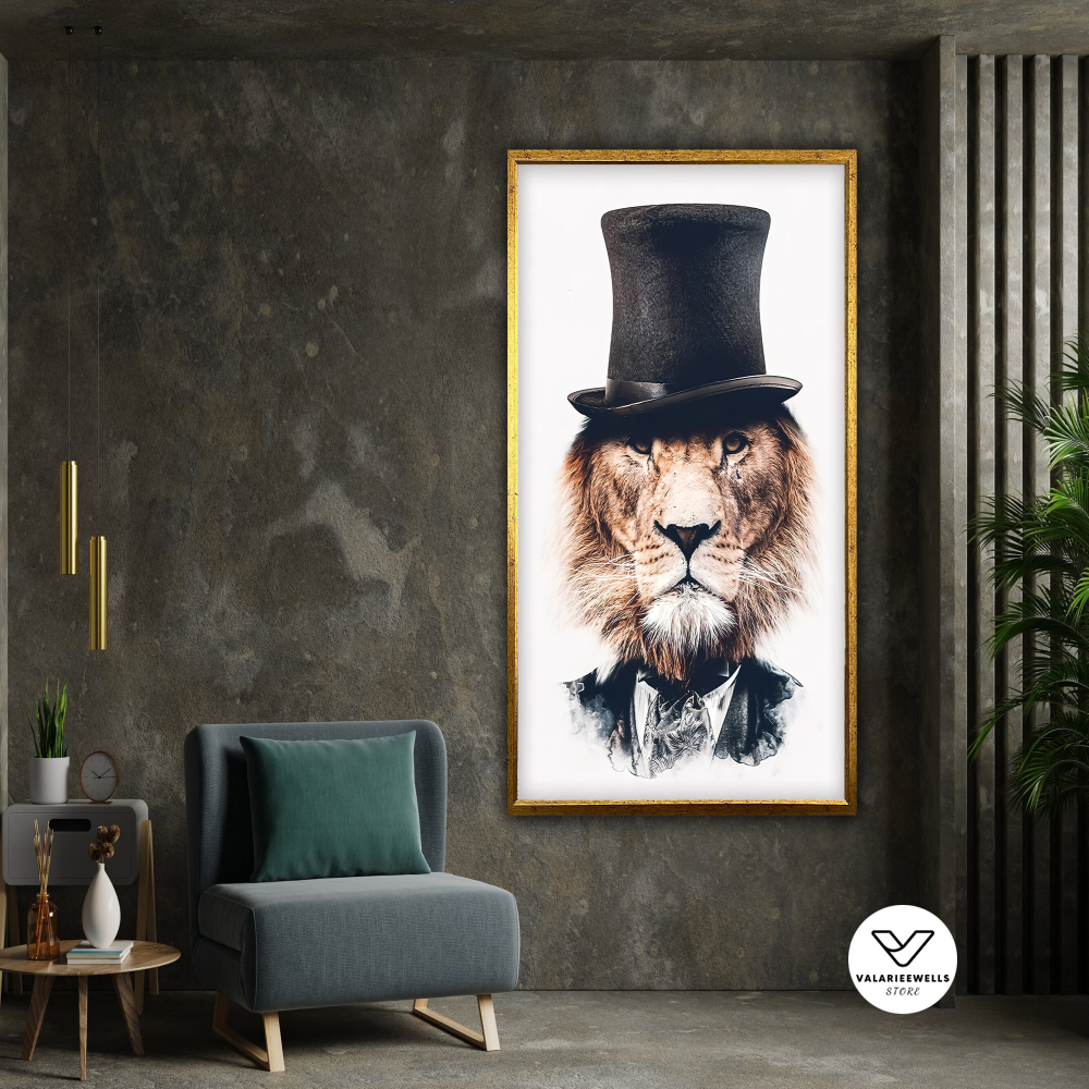 Lion With Fedora, Motivational Poster, Suit Lion Print, Anim | Inspire ...