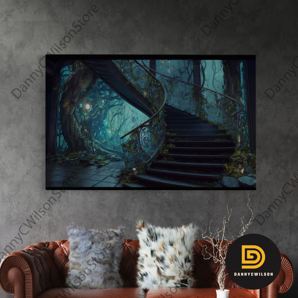 Fantasy Staircase, Framed Canvas Print, Stair Way To Beyond | Inspire ...