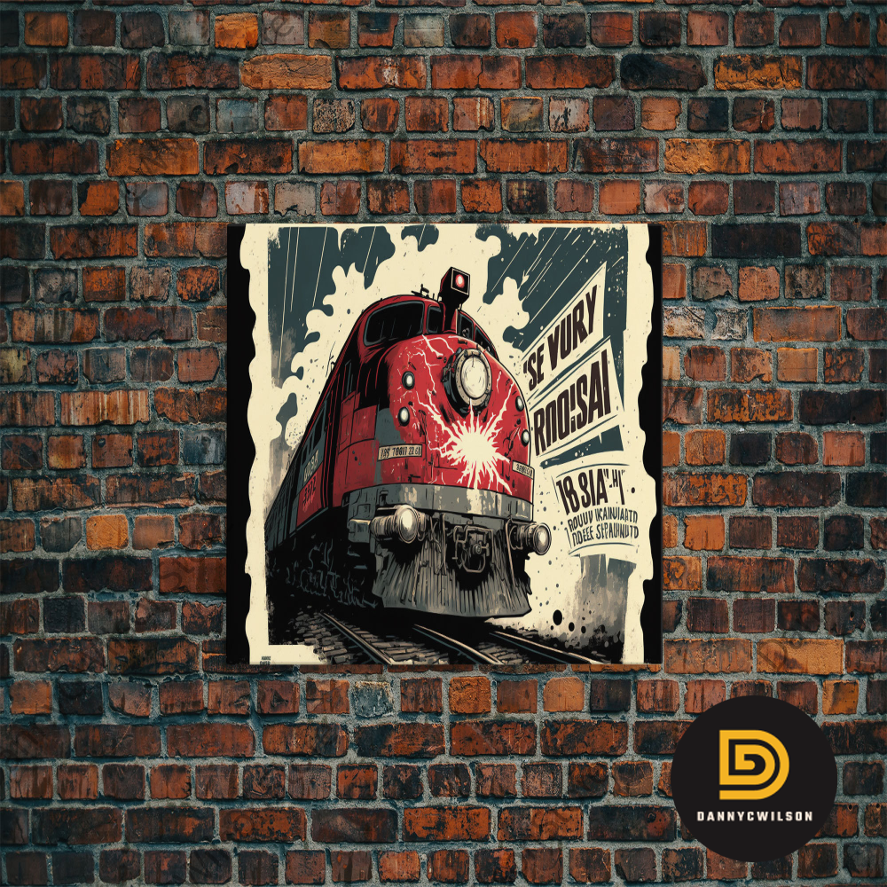 Fictional Soviet Propaganda Train Poster, Framed Canvas Prin | Inspire ...
