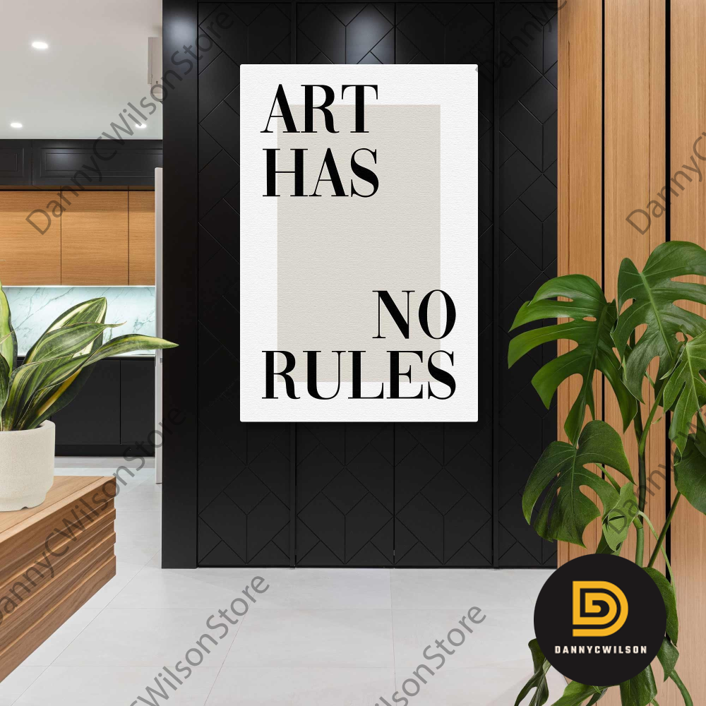 Art Has No Rules Wall Art, Typography Wall Art, Artist Wall | Inspire ...