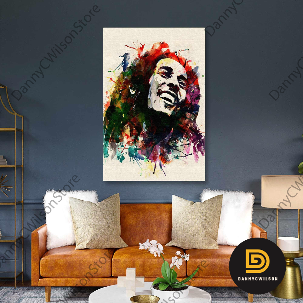 Bob Marley Graffiti Famous Singer Roll Up Canvas, Stretched | Inspire ...
